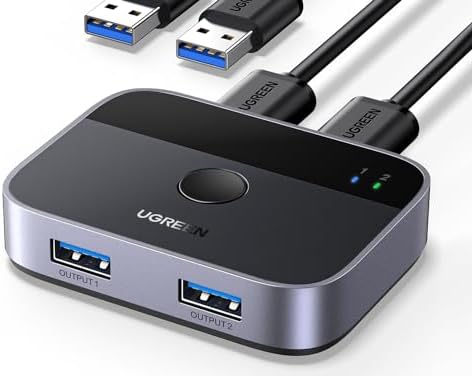 UGREEN Switch USB 3.0 5Gbps KVM Switch 2 USB Ports for 2 PC USB Switch ...