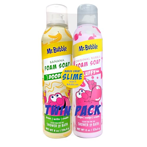 Mr. Bubble Twin Pack Foam Soap - Sculpt And Draw In The Tub; Soft ...