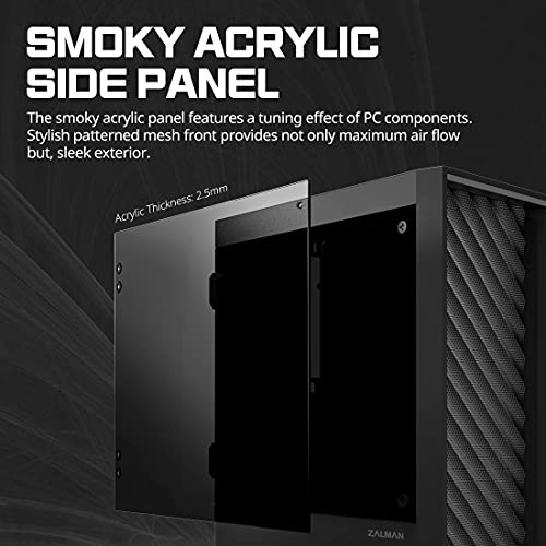Zalman T7 ATX Mid Tower Premium Computer PC Case con dos (2 ...