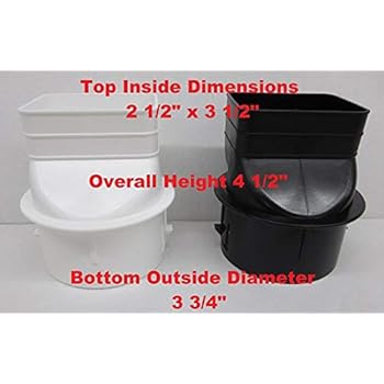 Amazon.com: Universal Downspout to Drain Pipe Tile Adapter (Black ...