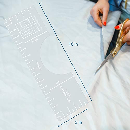 2 Pieces T-Shirt Centering Alignment Tool T-Shirt Template Ruler T ...