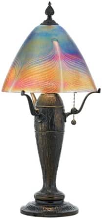 Quoizel Salamander Glass Studio Starry Night 1 Light Table Lamp ...