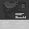 Akko Black&Silver 197-Key ASA Profile PBT Double-Shot Keycap Set for ...