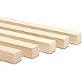 Amazon.com: DIY Wooden Square Dowel Rod 1-inch x 36 Pack of 2 Hobby ...