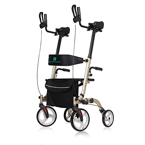 BEYOUR WALKER Upright Rollator Walker, Stand Up Rolling Walker with ...