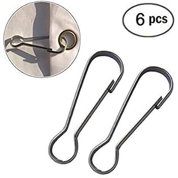 Amazon.com : Huouo 6 Pcs 2 Inches Flag Pole Snap Clip Hooks Stainless ...