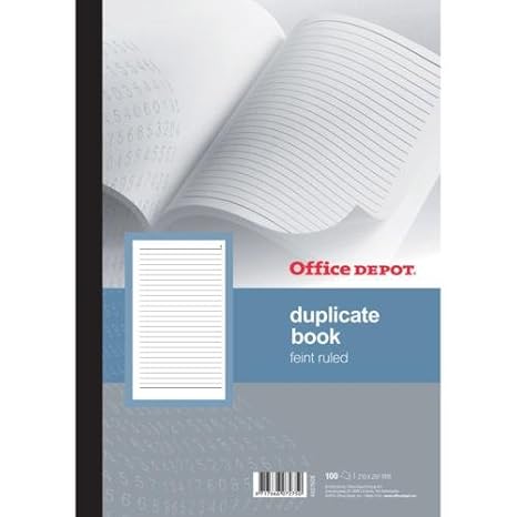 Plain Ruled Duplicate Book A4 210 x 297mm: Amazon.co.uk: Office Products