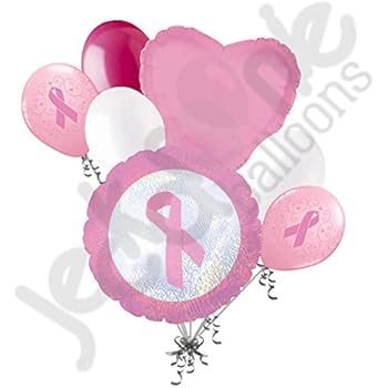 Amazon.com: 11" Breast Cancer Awareness Latex Balloons Bag of 10: Toys ...