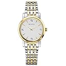 Amazon.com: Bulova Women's 98P115 Diamond Accented Silver-Tone Bracelet ...