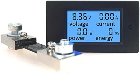 DC Voltmeter Ammeter KT-D138 4 in 1 DC 6.5-100V 0-100A LCD Digital Current Voltage Power Energy ...
