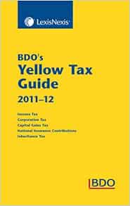 Bdo's Yellow Tax Guide: NA: 9781405757348: Amazon.com: Books