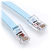 CableRack 3ft RJ45 to RJ45 Rollover Console Cable for Cisco Baby Blue ...