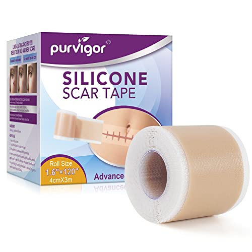 Silicone Scar Tape Roll, 1.6” x 60” Medical Tape for Wound Care ...