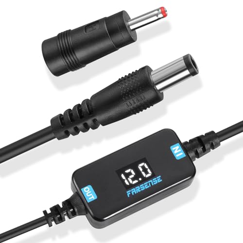 FARSENSE USB DC 5V to 12V Step Up Power Cable(3FT),USB C to DC 12V ...