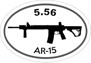 556 Sticker - 5.56 Ar-15 Gun Silhouette Vinyl Decal - Ar-15 : Amazon ...