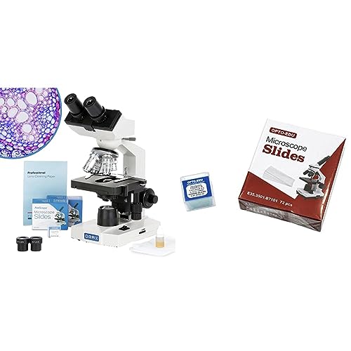 OMAX 40X-2000X LED Binocular Compound Microscope, Mechanical Stage ...