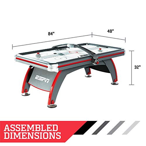 ESPN Sports Air Hockey Game Table: Indoor Arcade Gaming Set with ...