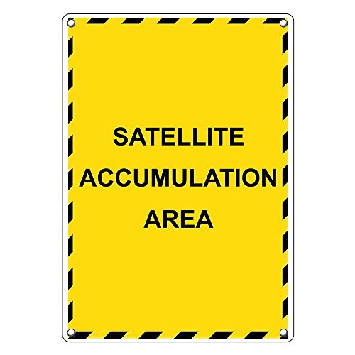 Weatherproof Plastic Vertical Satellite Accumulation Area Sign with ...
