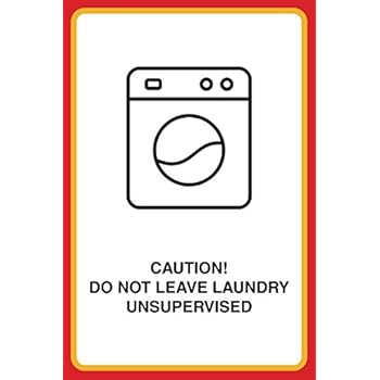 Amazon.com : Caution Do Not Leave Laundry Unsupervised Print Picture ...