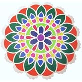 Amazon.com: DIY MDF Readymade Round Rangoli Mat Easy to Use Rangoli ...