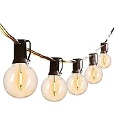 Amazon.com: Outdoor String Lights 25 Feet G40 Globe Patio Lights with ...