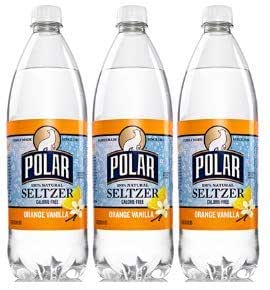Polar Seltzer Water, Orange Vanilla, 33.8 Fl Oz, 12 Count (Pack of 3 ...