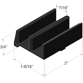 Clear Sliding Shower Door Bottom Guide 3" x 1-3/8" x 1/4" - - Amazon.com
