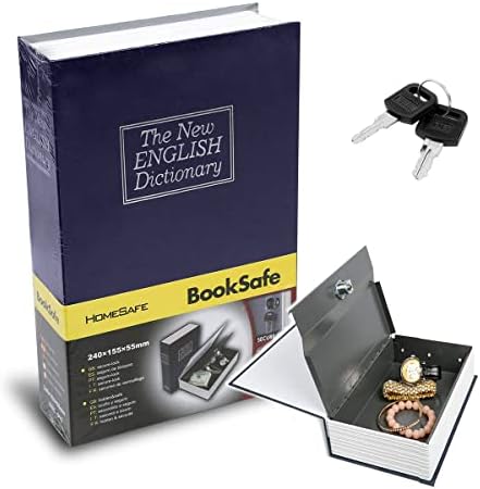 سعر hanso Metal safe box Lock Box with 2 Key Diversion Book Safe ...