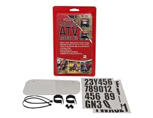 Amazon.com: Hardline Products 2340W ATV License Plate Kit, White ...