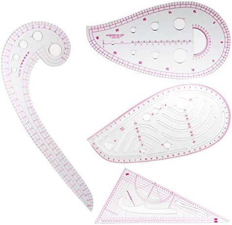 Pattern Sewing Rulers Set, 4 Styles Plastic Sew French Curve Ruler ...
