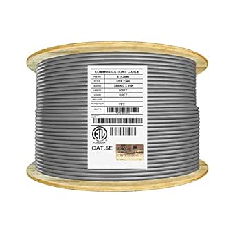 Amazon.com: Elite 25 Pair Cat5e Riser (CMR), 500ft, UTP 24AWG, Solid ...