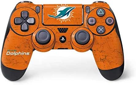 Miami Dolphins PS4 Controller Skin - Miami Dolphins Distressed- Orange ...