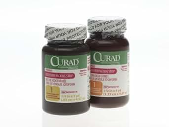 Medline Curad Sterile Gauze Iodoform Packing Strip (Size: 1/2X5YD, 1 ...