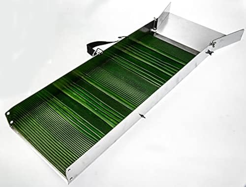 SE 34.5-Inch Aluminum Sluice Box Includes Flexible TPR Matting, V and ...