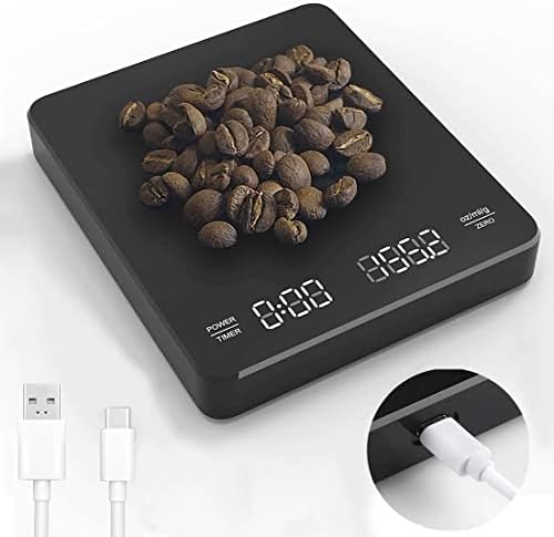 سعر LinJie Coffee Scale with Timer, Rechargeable Digital Espresso Scale for Pour Over, 0.1g High ...