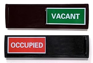 Amazon.com : Vacant Sign with Color Options (Restroom Sign, Office Sign ...