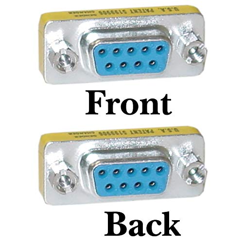 GOWOS Serial Mini Gender Changer/Coupler, DB9 Female to DB9 - Import It All