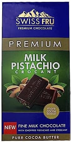 سعر Swiss Fru - Premium Milk Chocolate Pistachio Crocant - 72g فى مصر ...