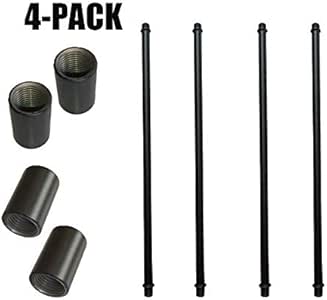 Amazon.com: WOERFU 4-Pack 1/8 IP Straight Pipe lamp stem Black Finish ...