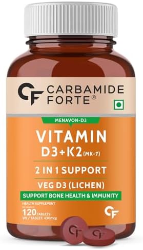 Carbamide Forte Vitamin D3 K2 | Vitamin K2 MK7 Supplement for Bone ...