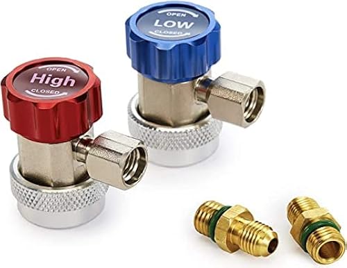 VIVOHOME High Low R134a AC Refrigerant Quick Coupler Adapter Kit with 1 ...