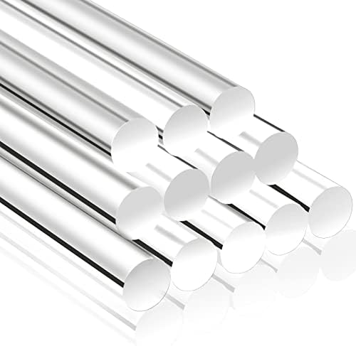12 Pieces 10 Inch Acrylic Rod 3/8 Inch Diameter Plastic Rods Clear ...