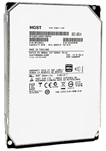 HGST HUH728080AL4200 3.5" 8TB SAS 12Gb/s 7.2K RPM 128M 0F23651 4Kn ISE ...