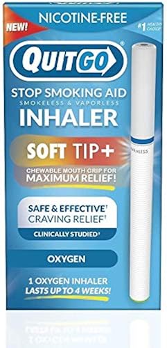 Stop Smoking, Smokeless Inhaler with Soft Tip Chewable Mouth Grip for ...