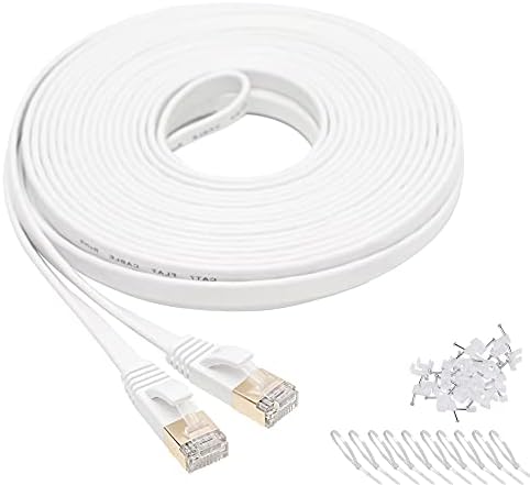 Cat7 Ethernet Cable White 15M High Speed 10 Gigabit 600Mhz, LAN Network ...