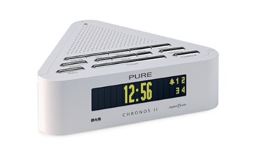 PURE Chronos II Stylish DAB/FM Clock Radio - White: Amazon.co.uk: TV