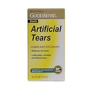 Amazon.com: Goodsense Eye Drops Artificial Tears, Blue, 0.5 Fluid Ounce ...