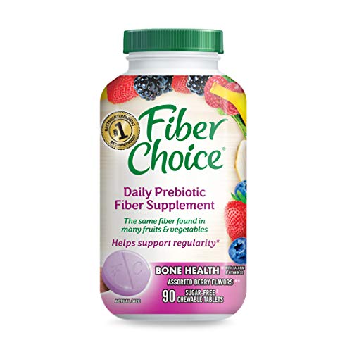 Fiber Choice Bone Health Daily Prebiotic Fiber Chewable Tablets with ...