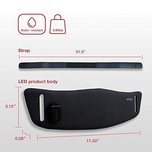 Cirius LED Belt Compact Near-Infrared Red Light Therapy Device with Cord Home Use Wearable Deep ...