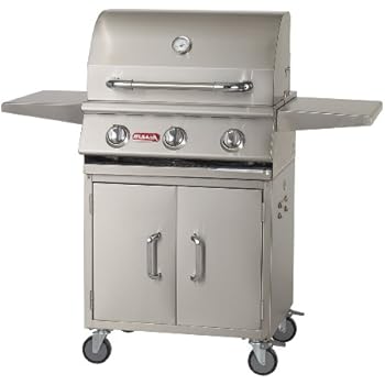Amazon.com : Capt'n Cook 4-Burner Grill On Black And Stainless Steel ...
